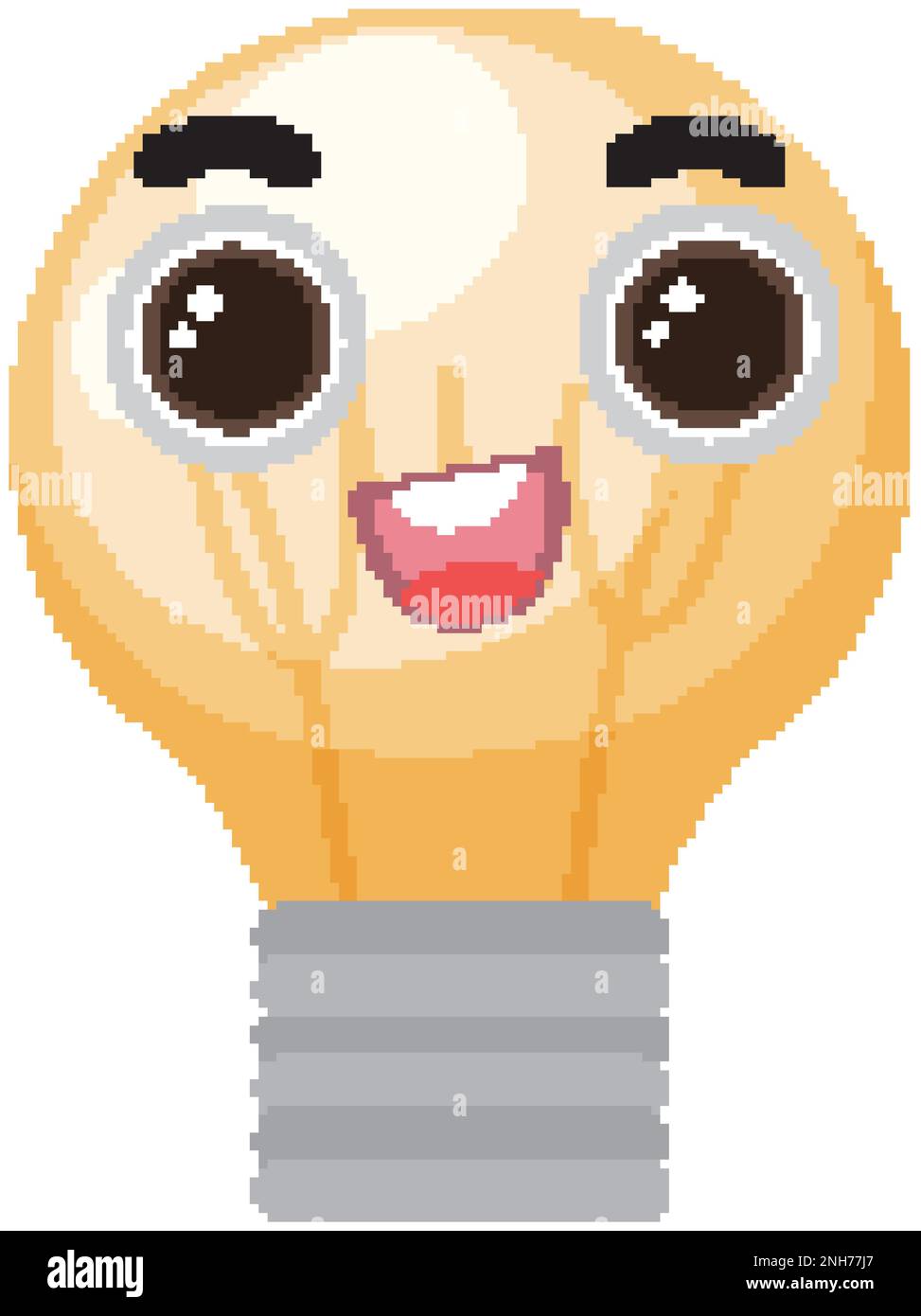 Light bulb with face expression illustration Stock Vector Image & Art ...