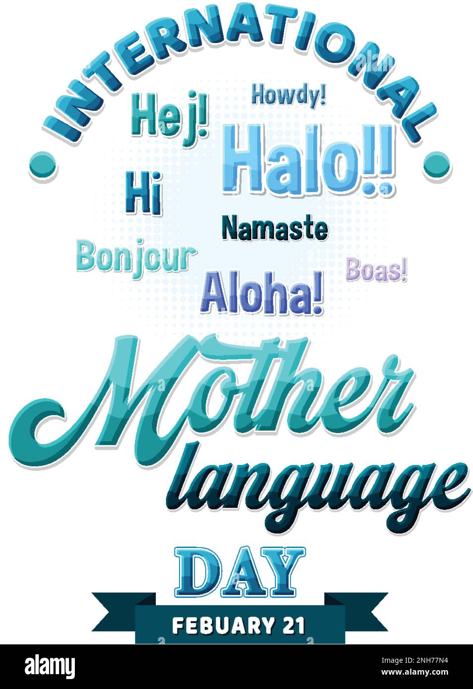 International mother language day banner design illustration Stock ...
