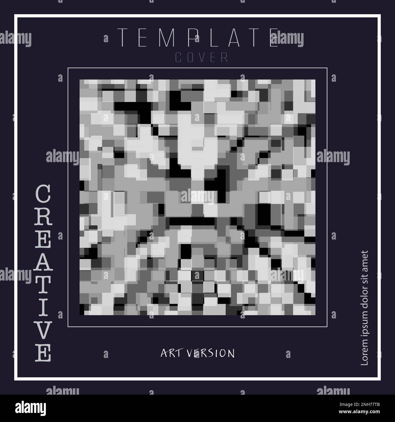 Pixel abstraction. Template for modern posters, posters, covers ...