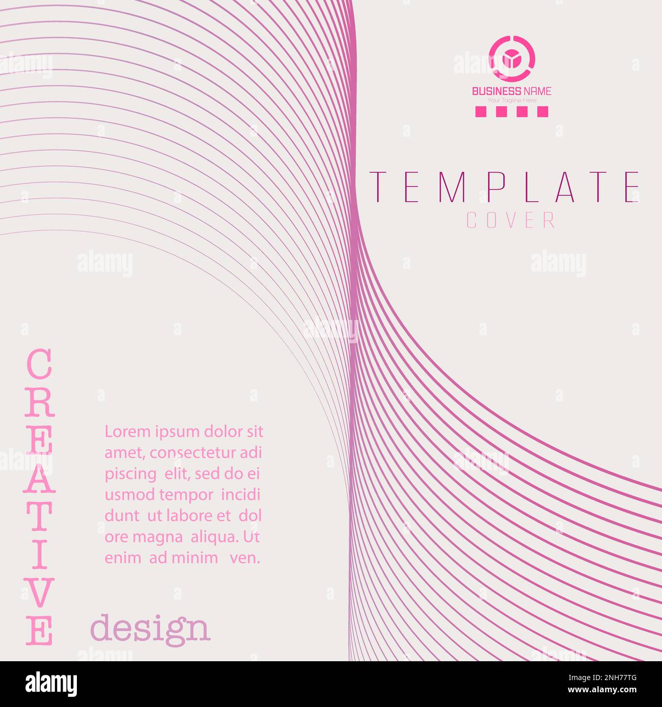 Symmetrical linear composition. Template for modern posters, posters ...