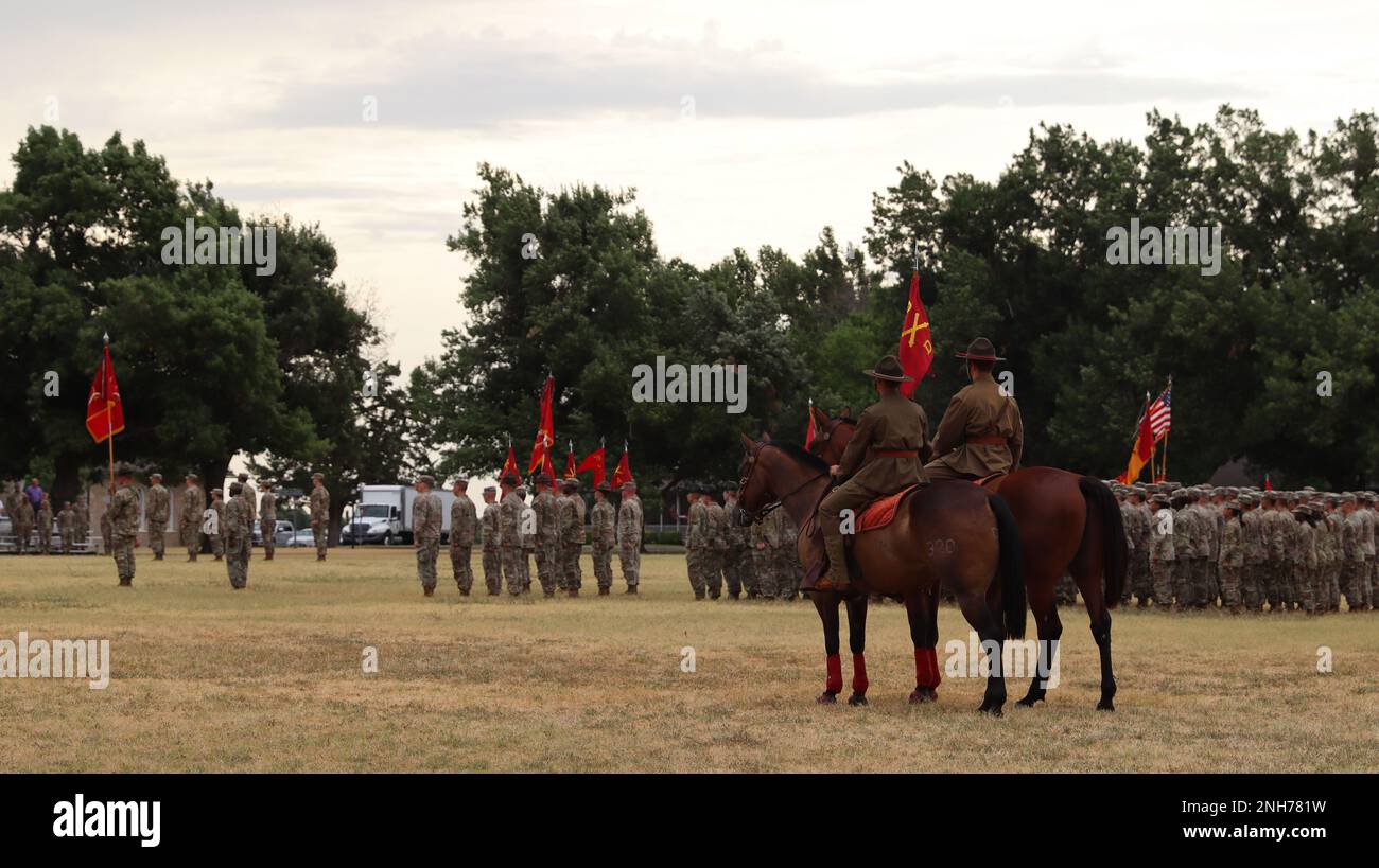 The Artillery Half Section during a U.S. Army ceremony on the ...
