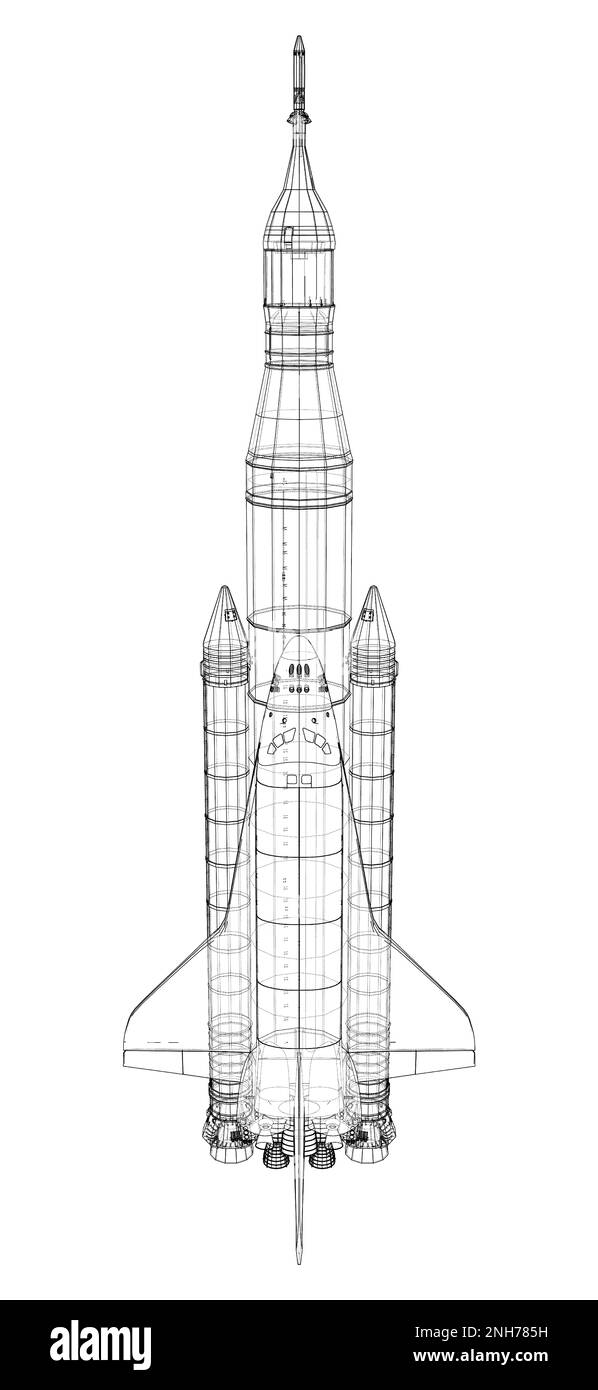 Rocket carrying space shuttle Stock Photo - Alamy