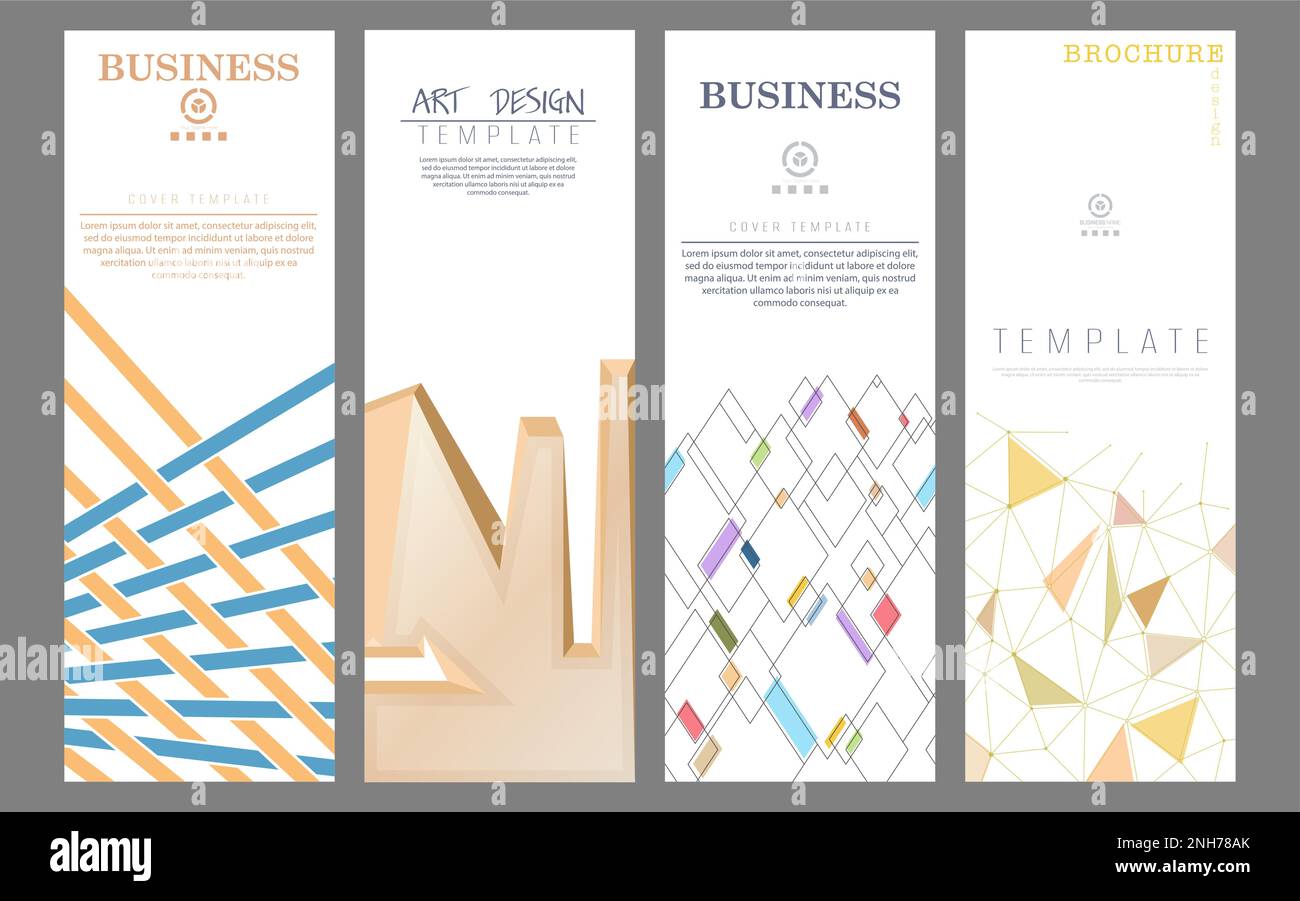 Geometric composition. A set of templates for posters, posters, covers ...