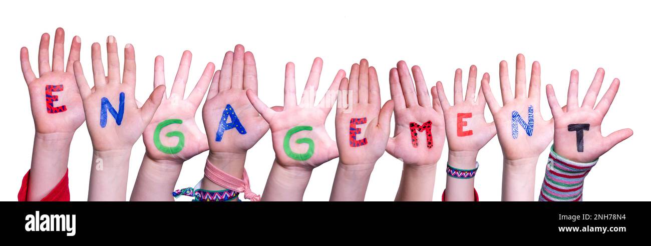 Children Hands Building Engagement Means Commitment, Isolated ...