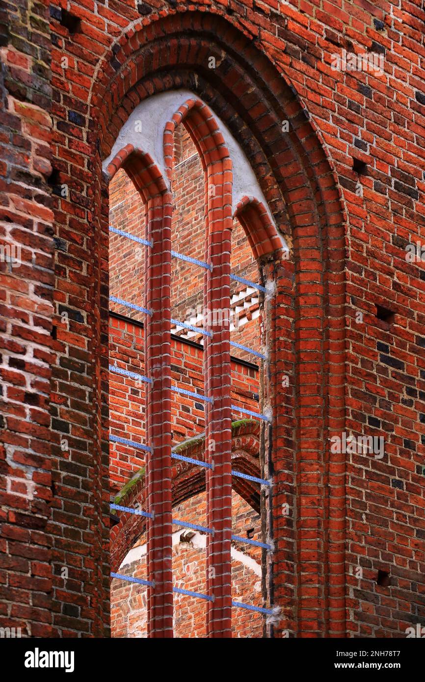 Window detail of church ruin in Germany Stock Photo - Alamy