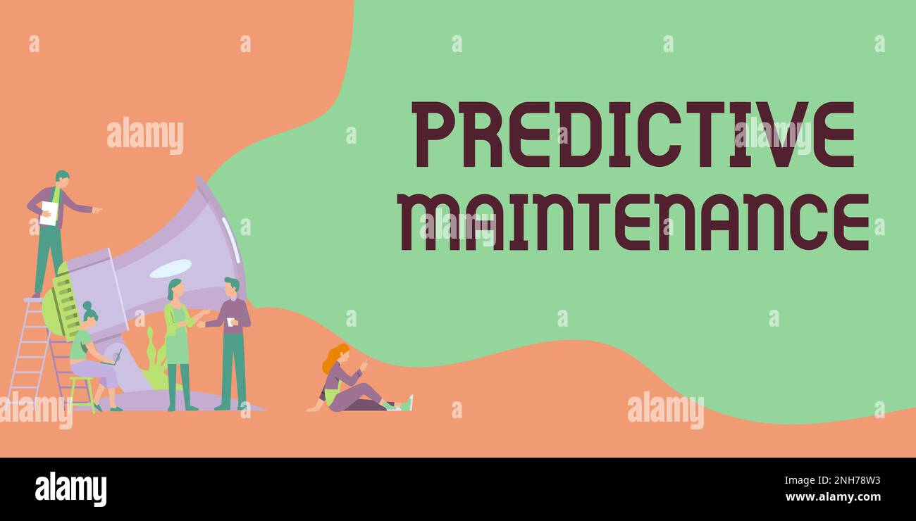 Text caption presenting Predictive Maintenance. Internet Concept ...