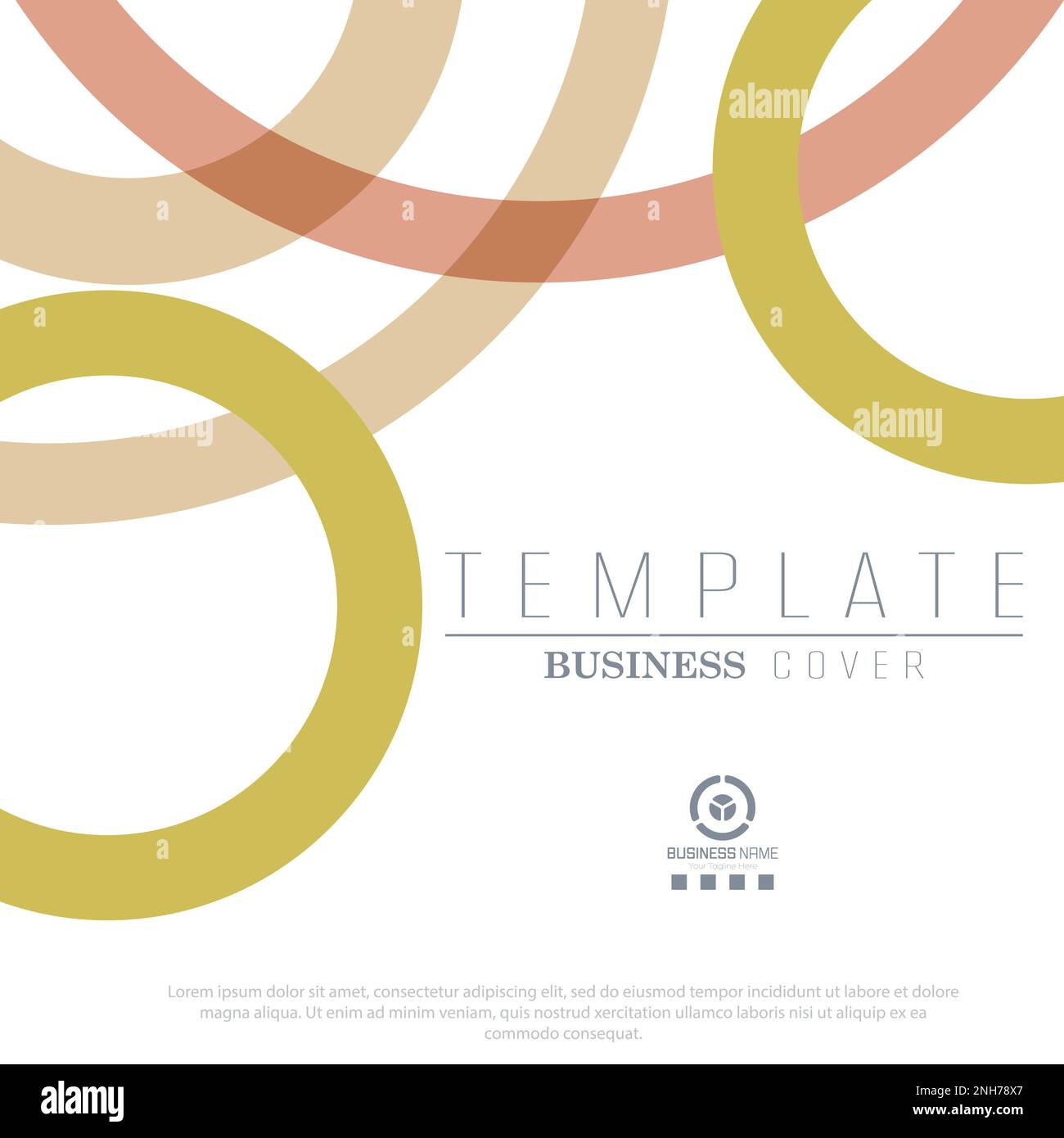 Geometric abstract composition. Intersecting circles. Template for ...
