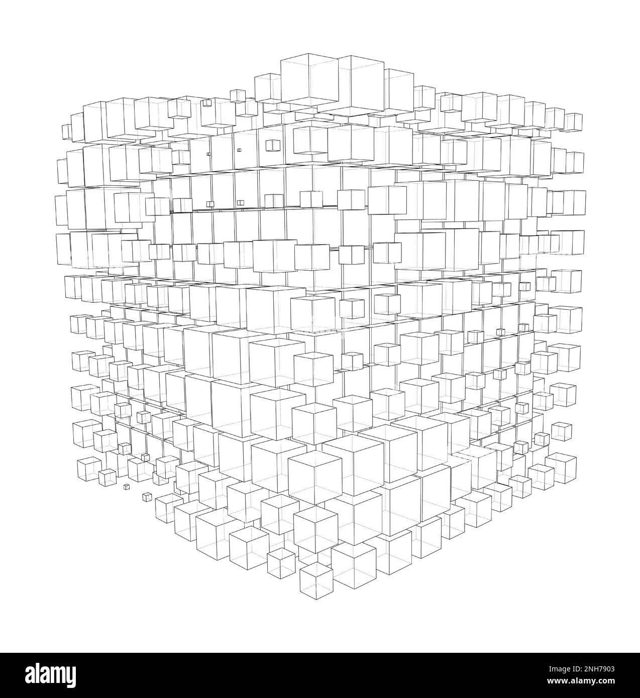 Abstract boxes background Stock Photo - Alamy