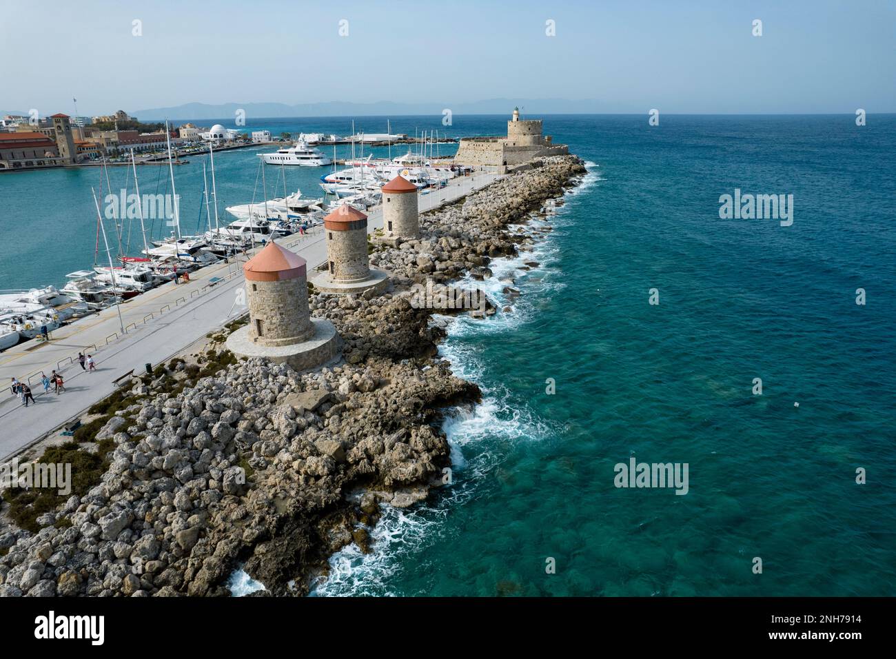 Colossus of rhodes drone view hi-res stock photography and images - Alamy