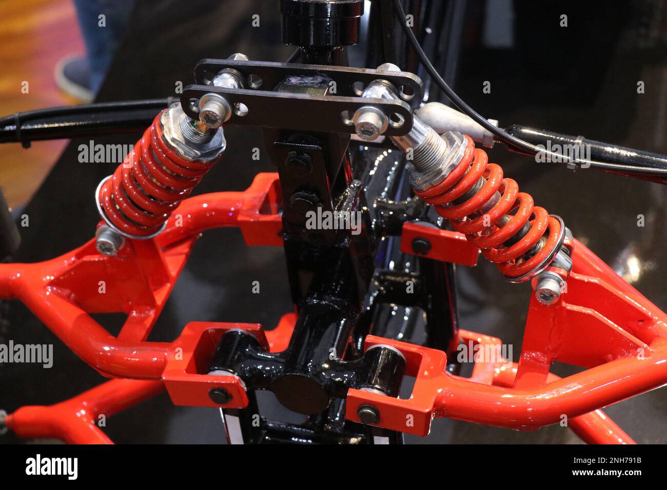 Suspension used on a small electric powered buggy. View of springs used ...