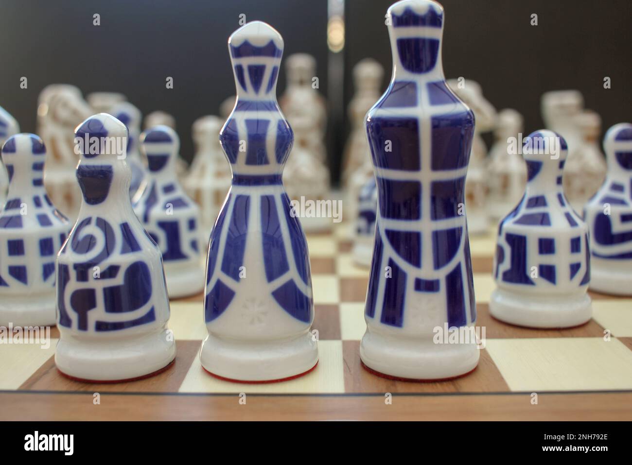 thinking about the next movement of the chess pieces Stock Photo - Alamy