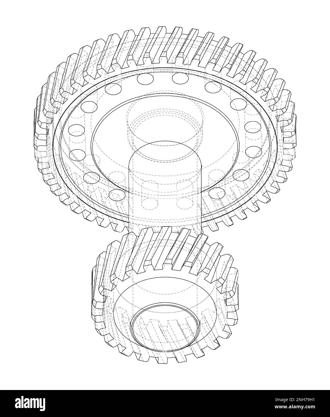 Gear wheel. 3d illustration Stock Photo - Alamy
