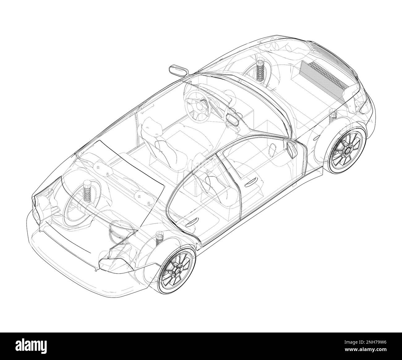 Electromobile. 3d illustration Stock Photo - Alamy