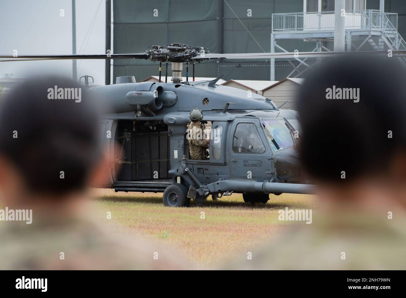 An HH-60 Pave Hawk commanded by Maj. Howard Palmer, aircraft commander ...