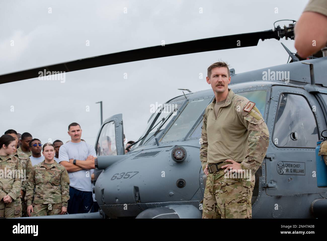 An HH-60 Pave Hawk commanded by Maj. Howard Palmer, aircraft commander ...