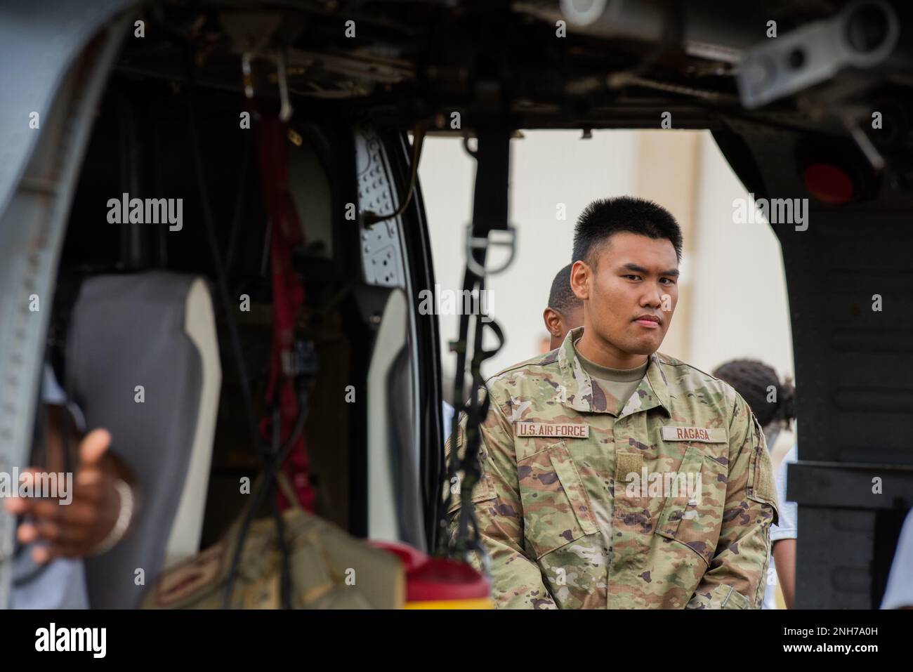 An HH-60 Pave Hawk commanded by Maj. Howard Palmer, aircraft commander ...