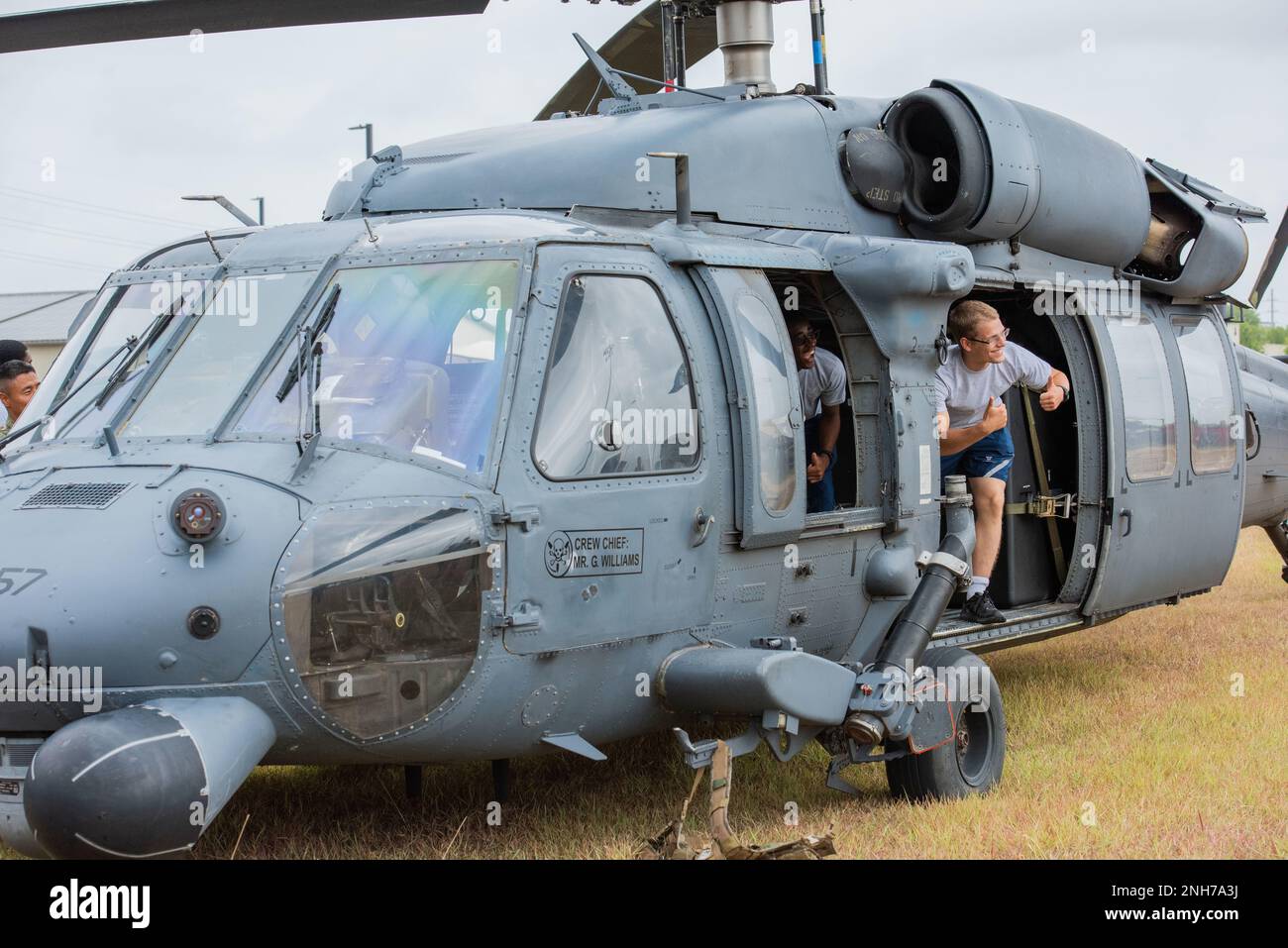 An HH-60 Pave Hawk commanded by Maj. Howard Palmer, aircraft commander ...