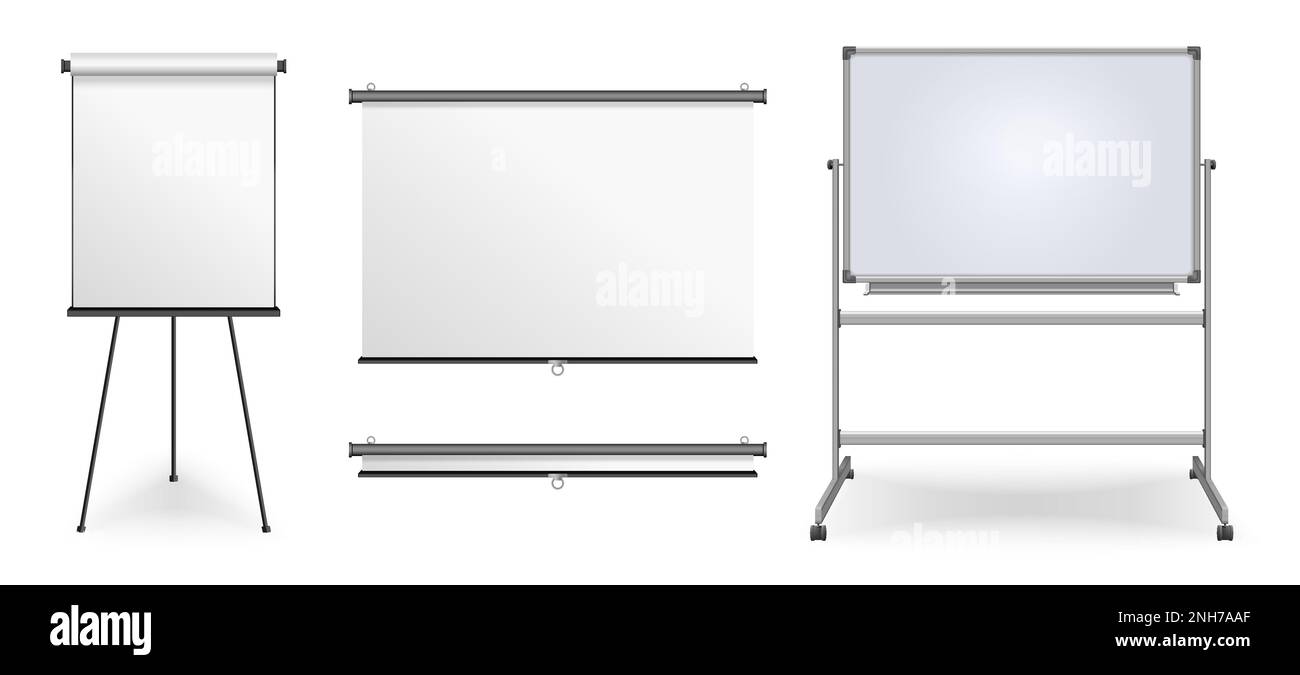 Three modifications of realistic boards for presentation on tripod with ...