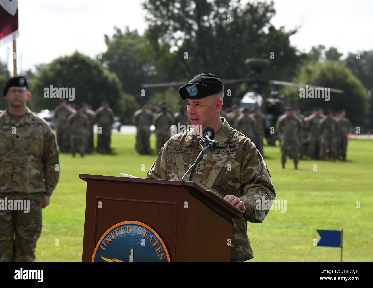 Maj. Gen. David J. Francis, outgoing commander, U.S. Army Aviation ...