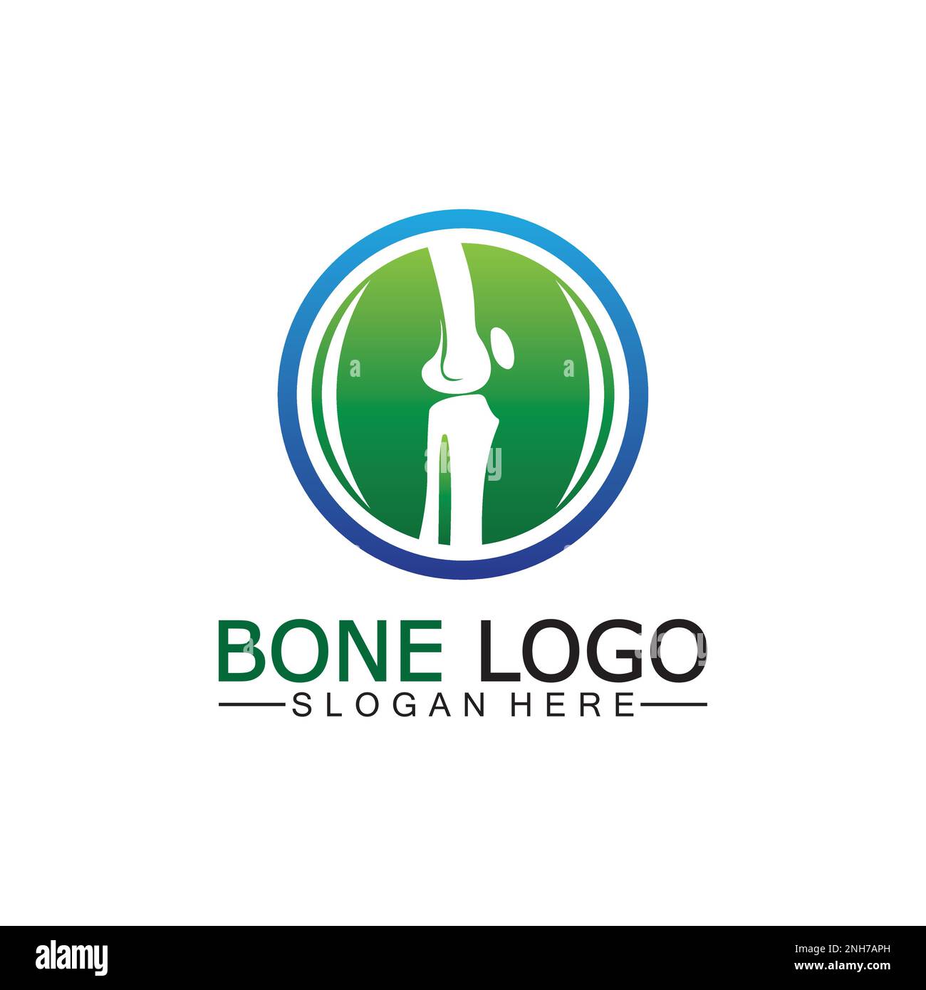 Bone logo vector template symbol.illustration of joint, knee ...