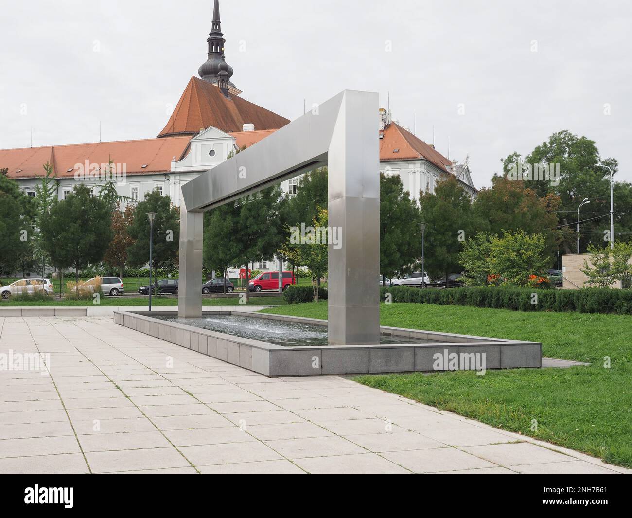 BRNO, CZECH REPUBLIC - CIRCA SEPTEMBER 2022: Light fountain in front of ...
