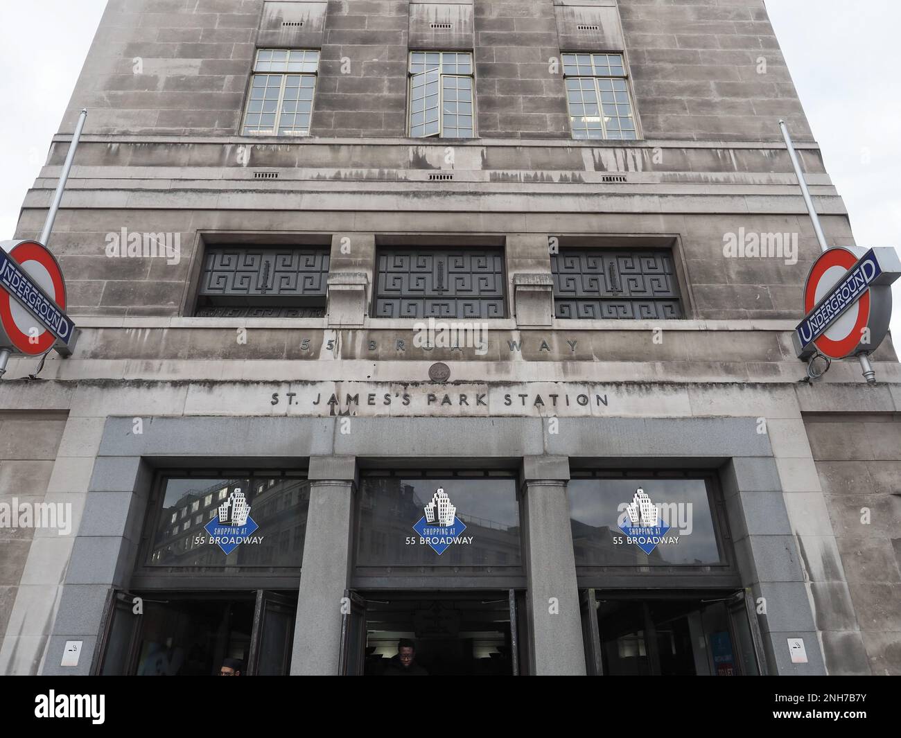 LONDON, UK - CIRCA OCTOBER 2022: St James Park tube station aka 55 ...