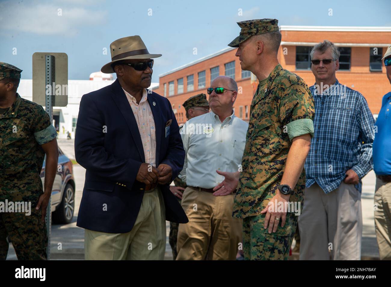U.S. Marine Corps Col. Mikel Huber, commanding officer of Marine Corps ...