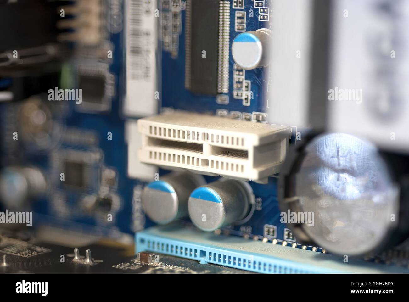 Minimal macro photography selective focus area of a computer ...