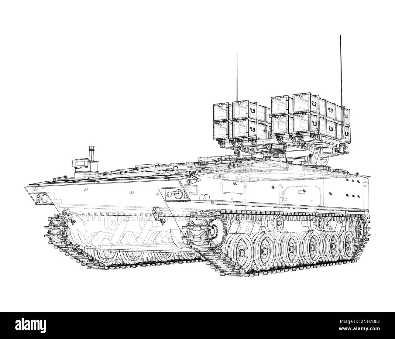 Military track missle system Stock Photo - Alamy
