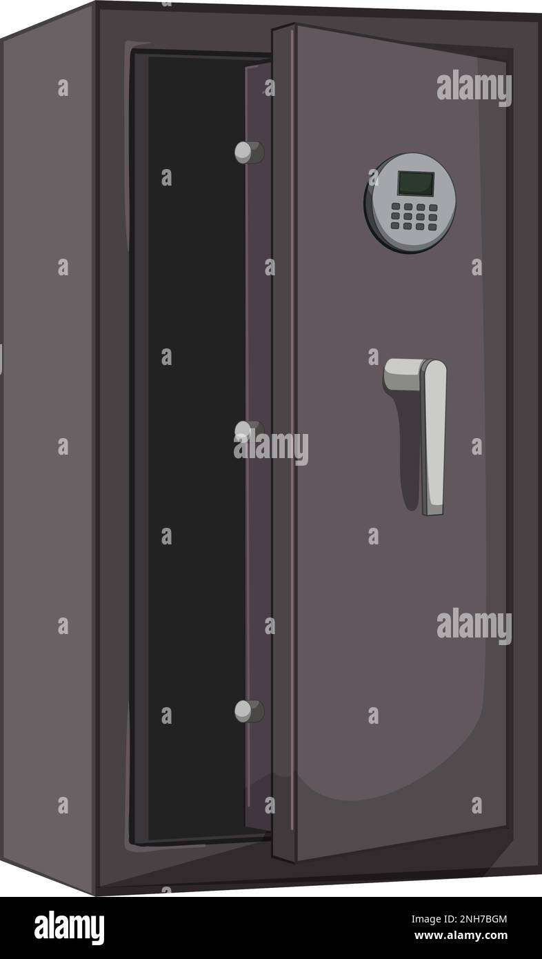 security safe cartoon vector illustration sign color Stock Vector Image ...