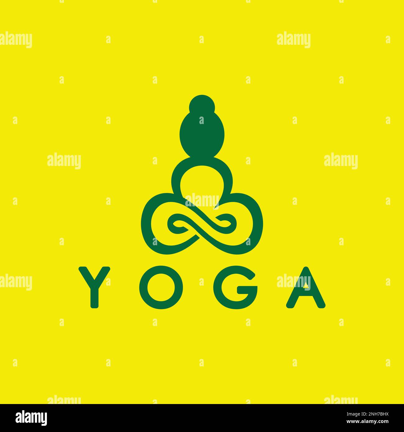 simple yoga logo icon vector design template Stock Vector Image & Art ...