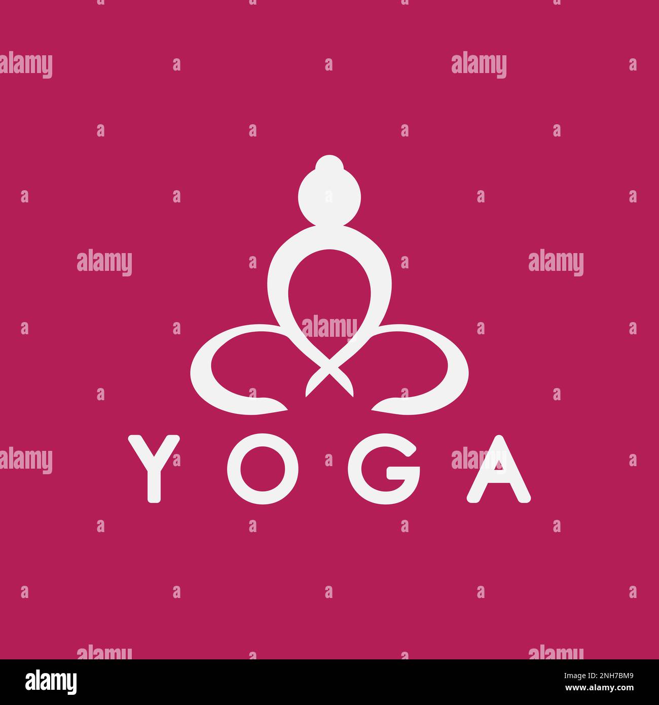 simple yoga logo icon vector design template Stock Vector Image & Art ...