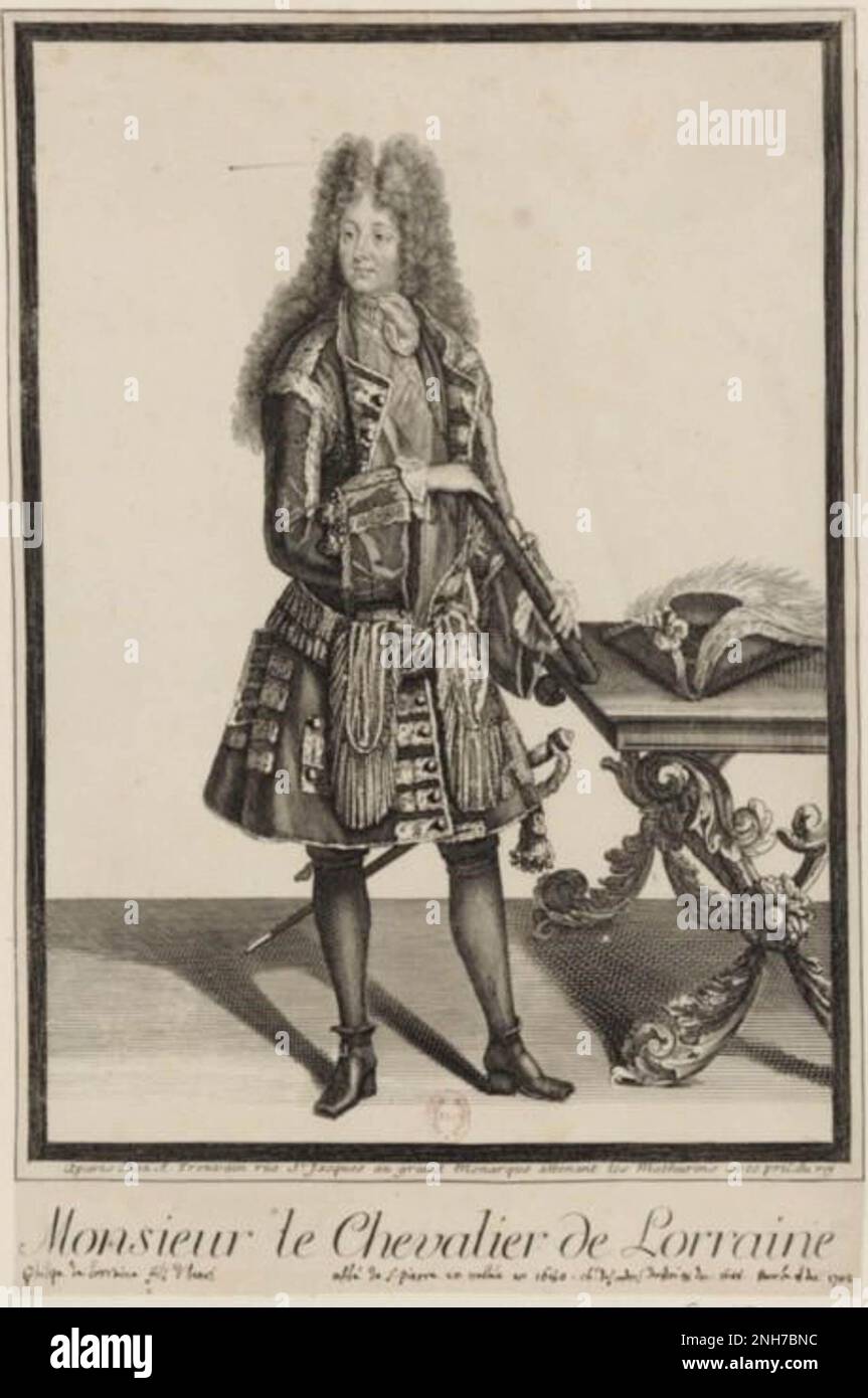 Drawing of Monsieur le Chevalier de Lorraine Stock Photo - Alamy