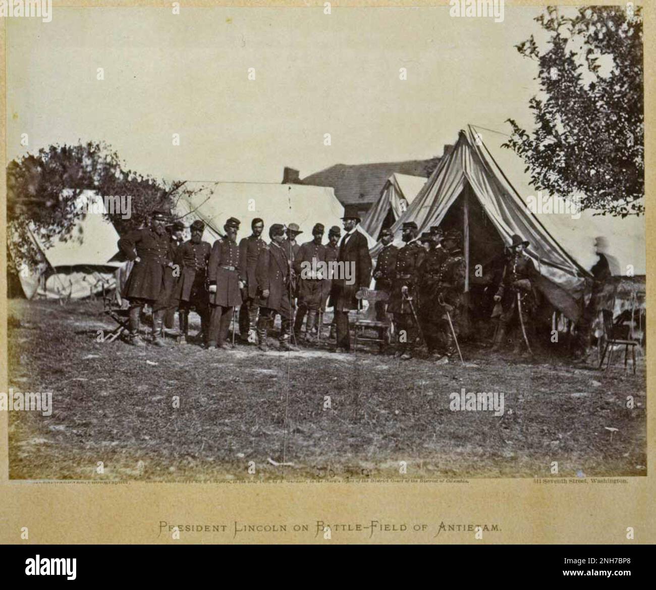 President Lincoln visiting the Army of the Potomac Stock Photo - Alamy