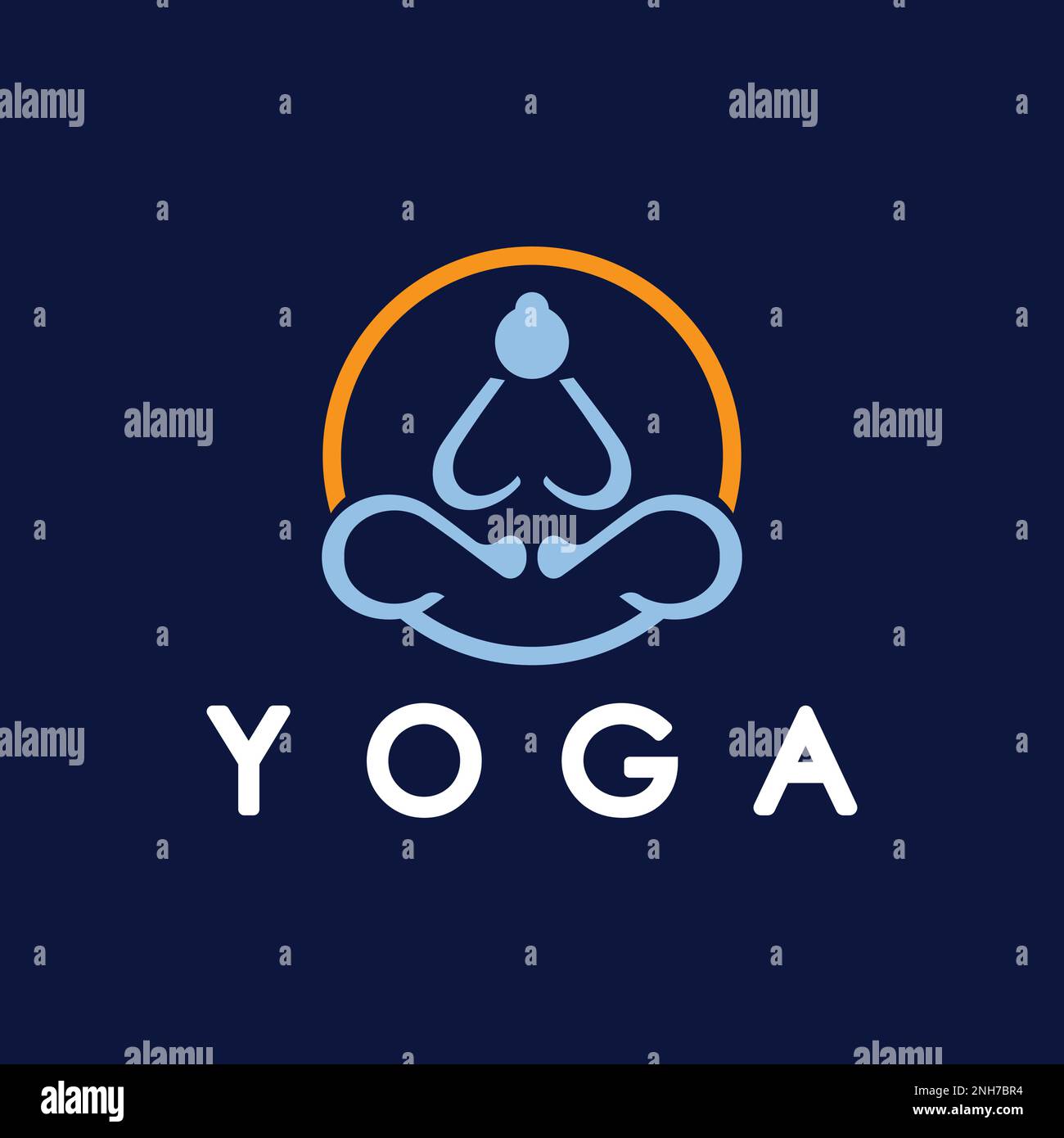 simple yoga logo icon vector design template Stock Vector Image & Art ...