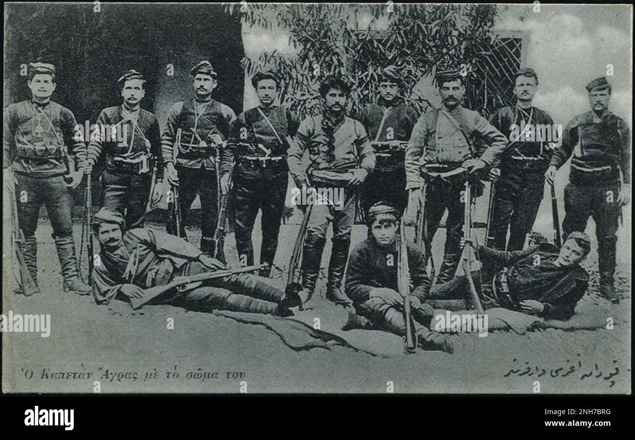 "Kapetan Agras with his band" (standing middle Stock Photo - Alamy
