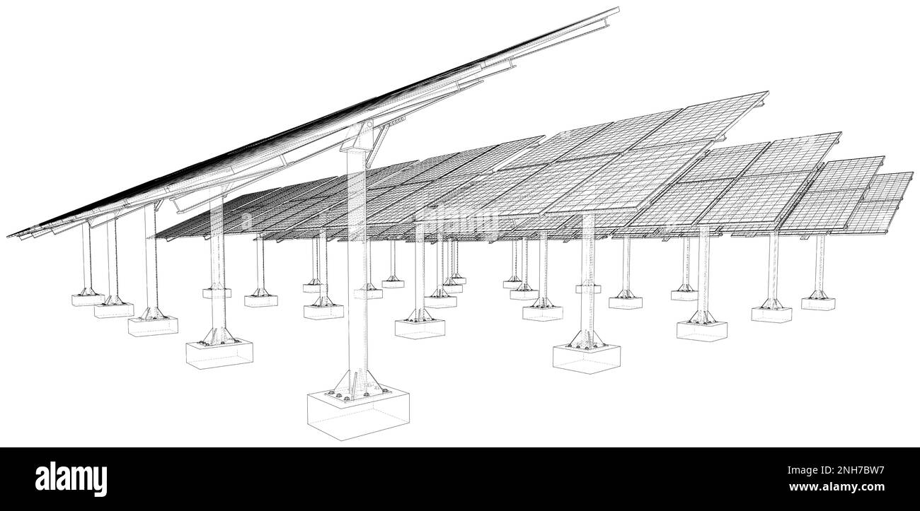 Solar Panel Field Stock Photo - Alamy