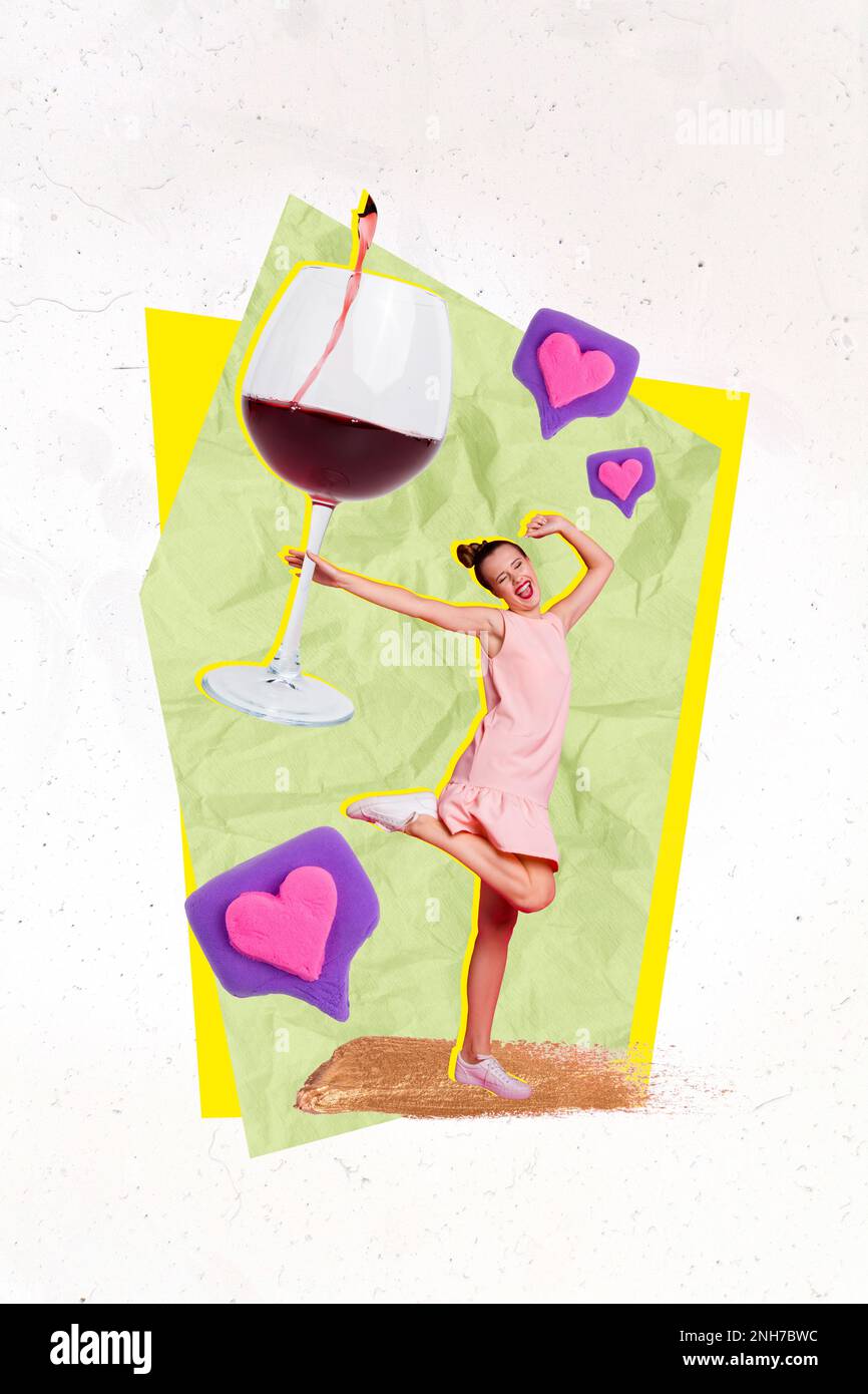Composite collage banner advertisement invitation cafe bar drink wine ...