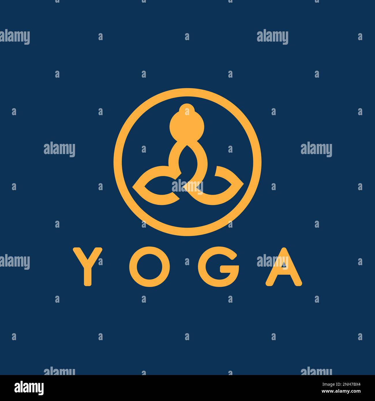 simple yoga logo icon vector design template Stock Vector Image & Art ...