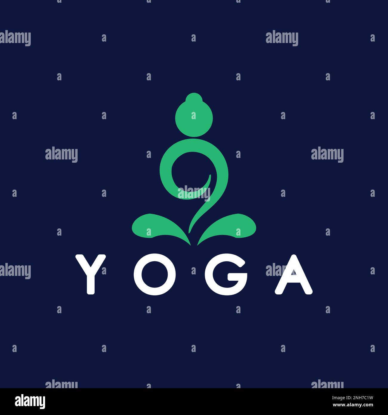 simple yoga logo icon vector design template Stock Vector Image & Art ...