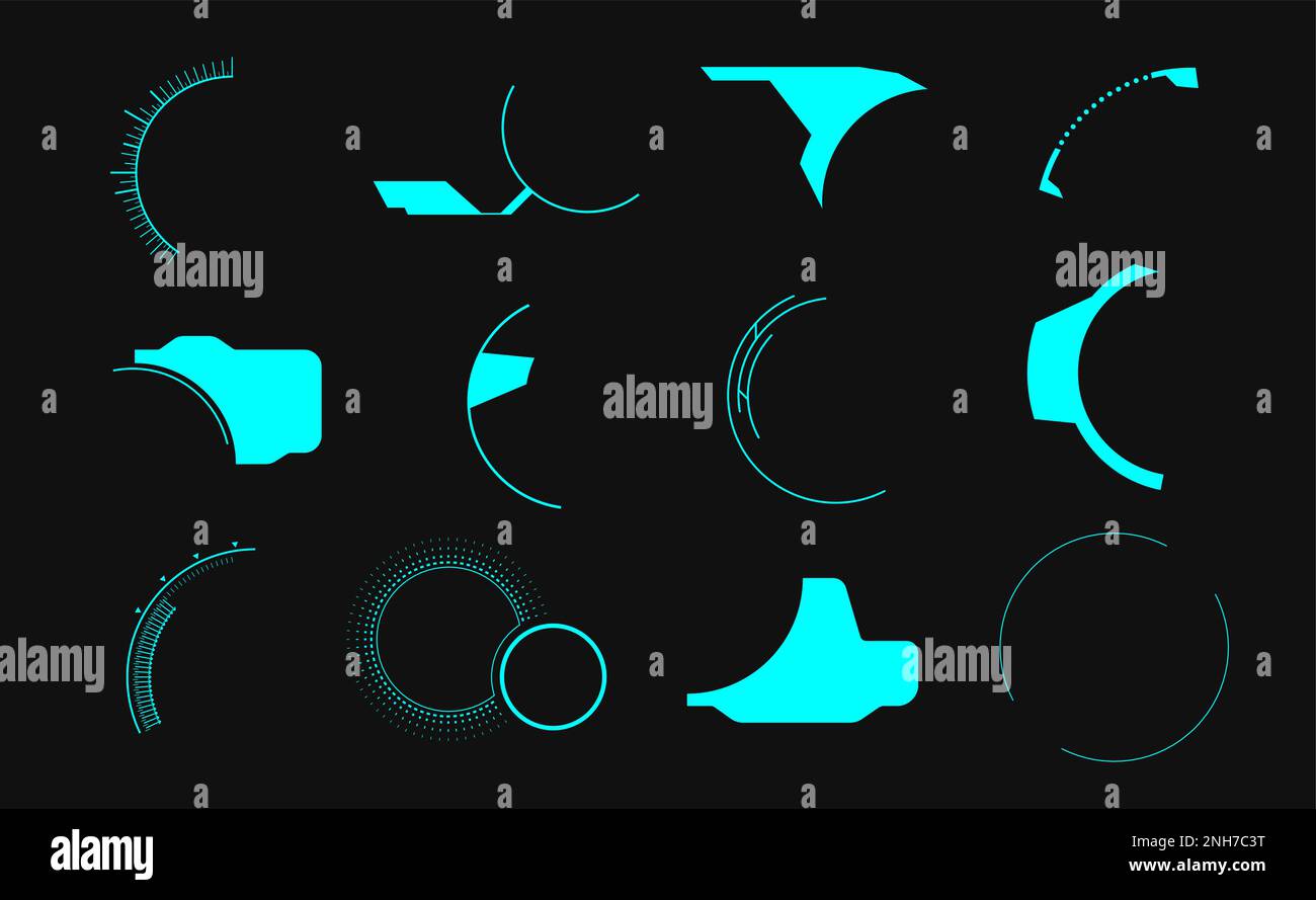 HUD vector interface elements Stock Vector Image & Art - Alamy