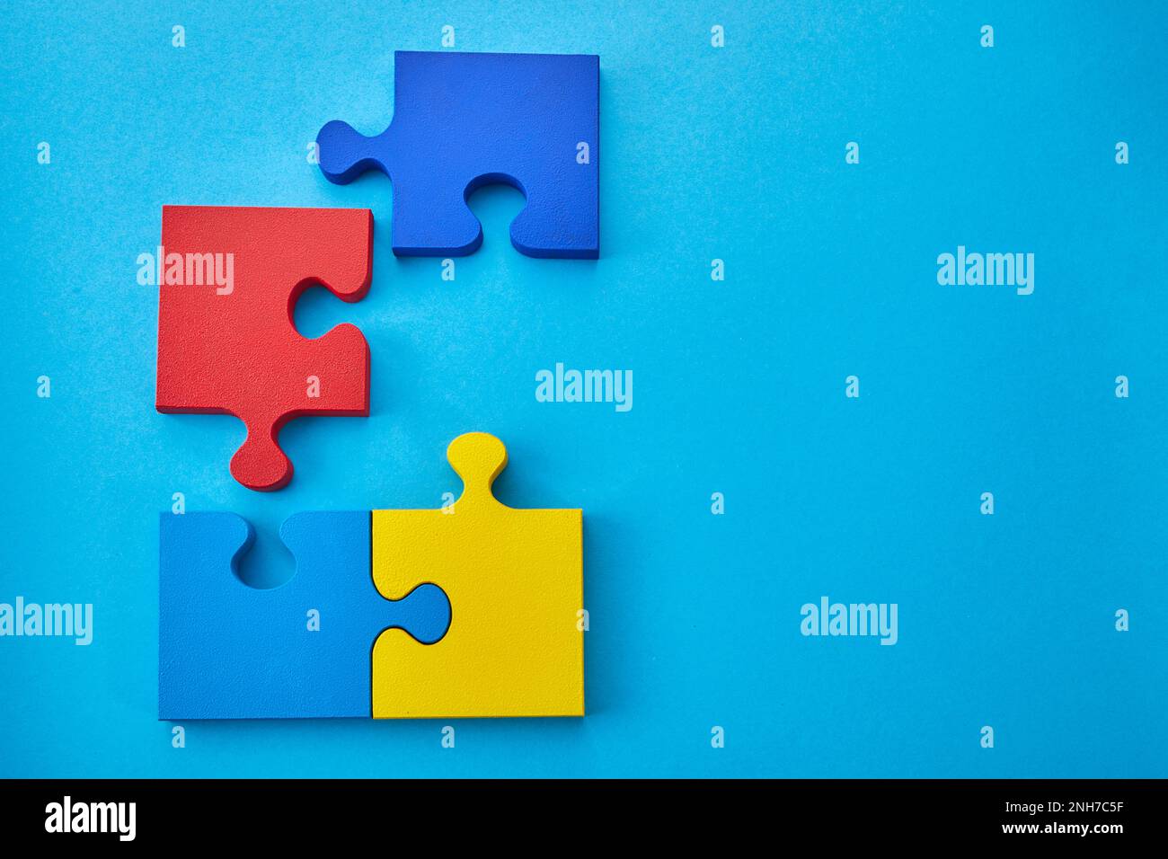 Color puzzle symbol of public awareness for autism spectrum disorder ...