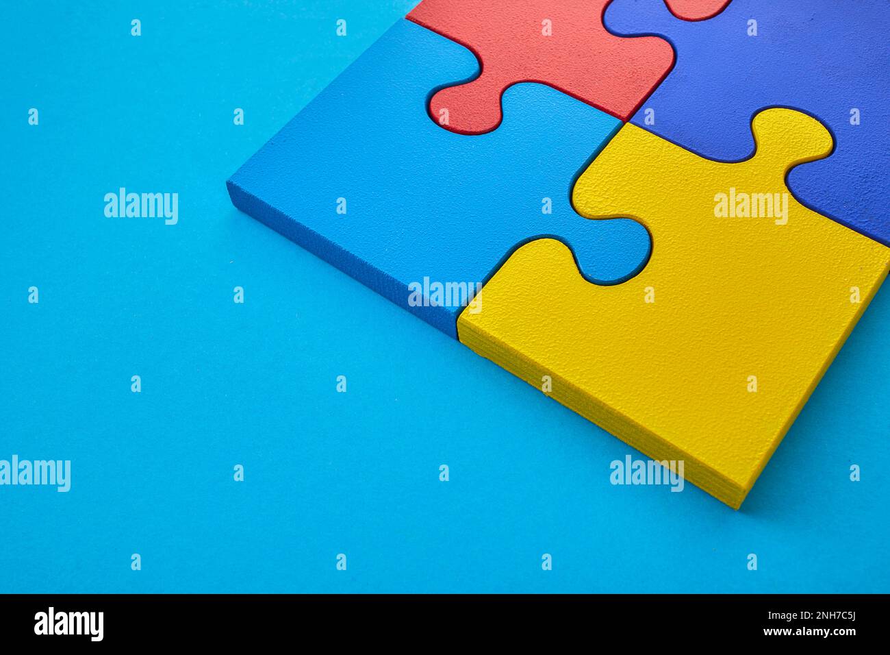 Color puzzle symbol of public awareness for autism spectrum disorder ...