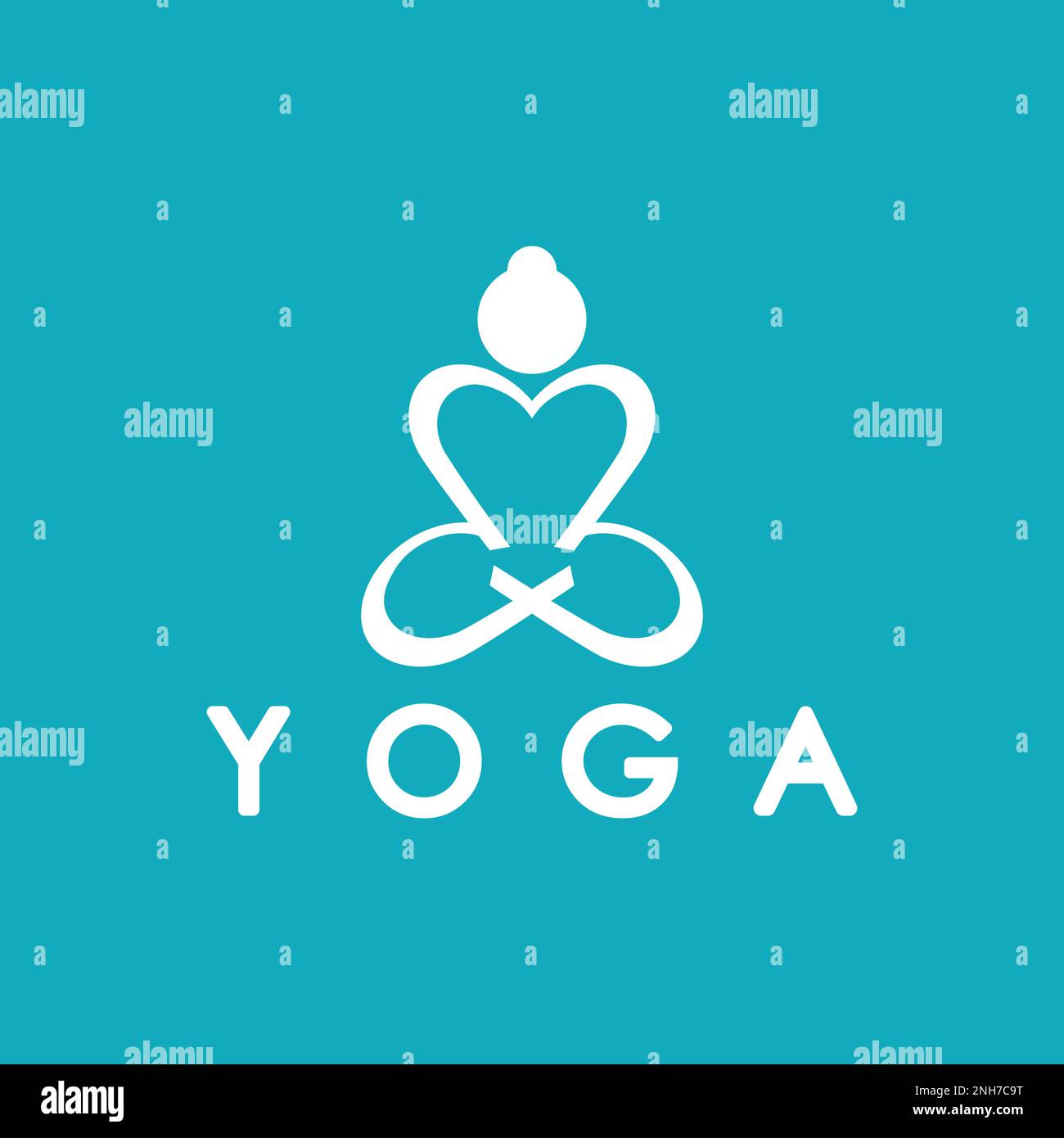 simple yoga logo icon vector design template Stock Vector Image & Art ...