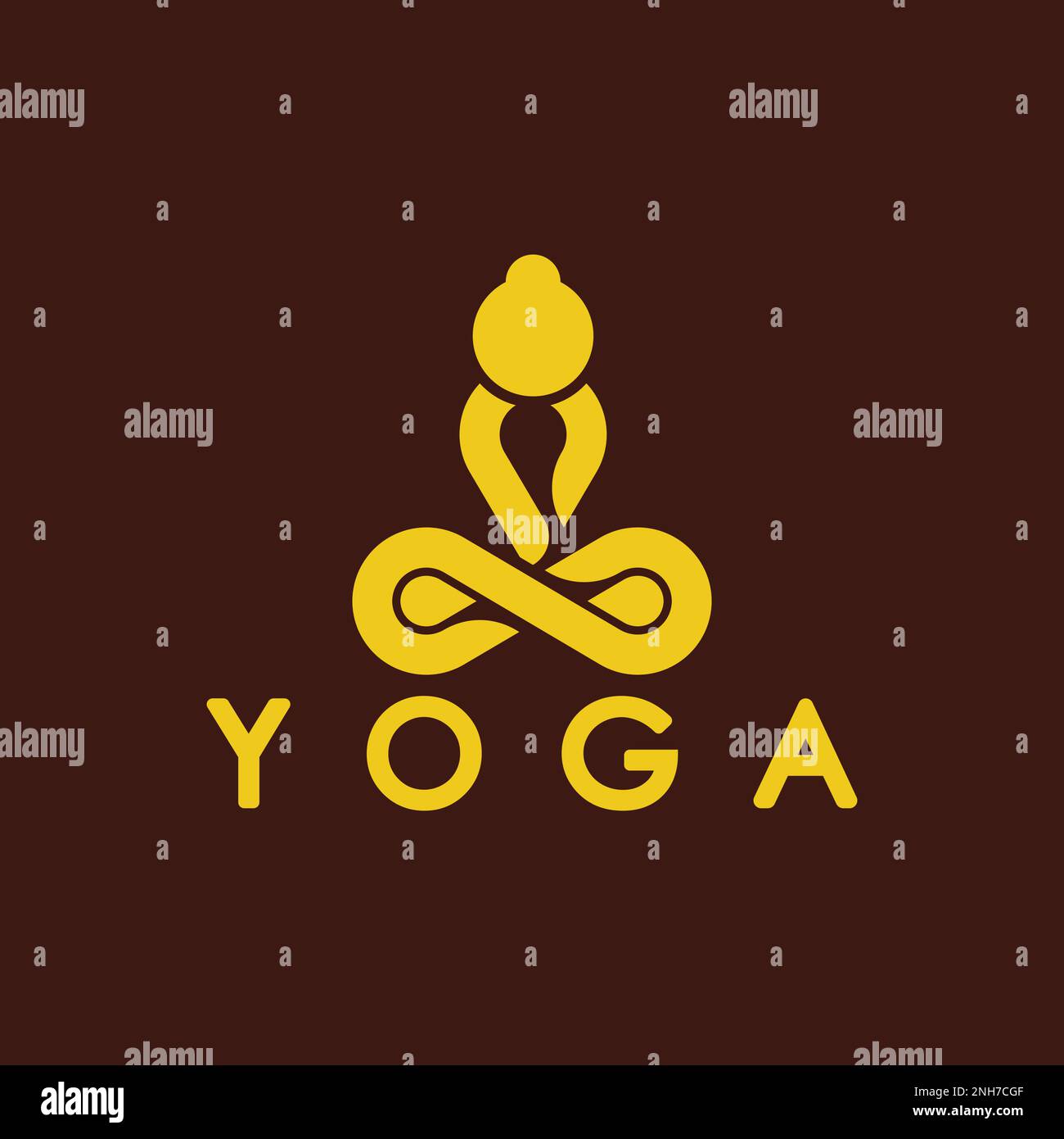 simple yoga logo icon vector design template Stock Vector Image & Art ...