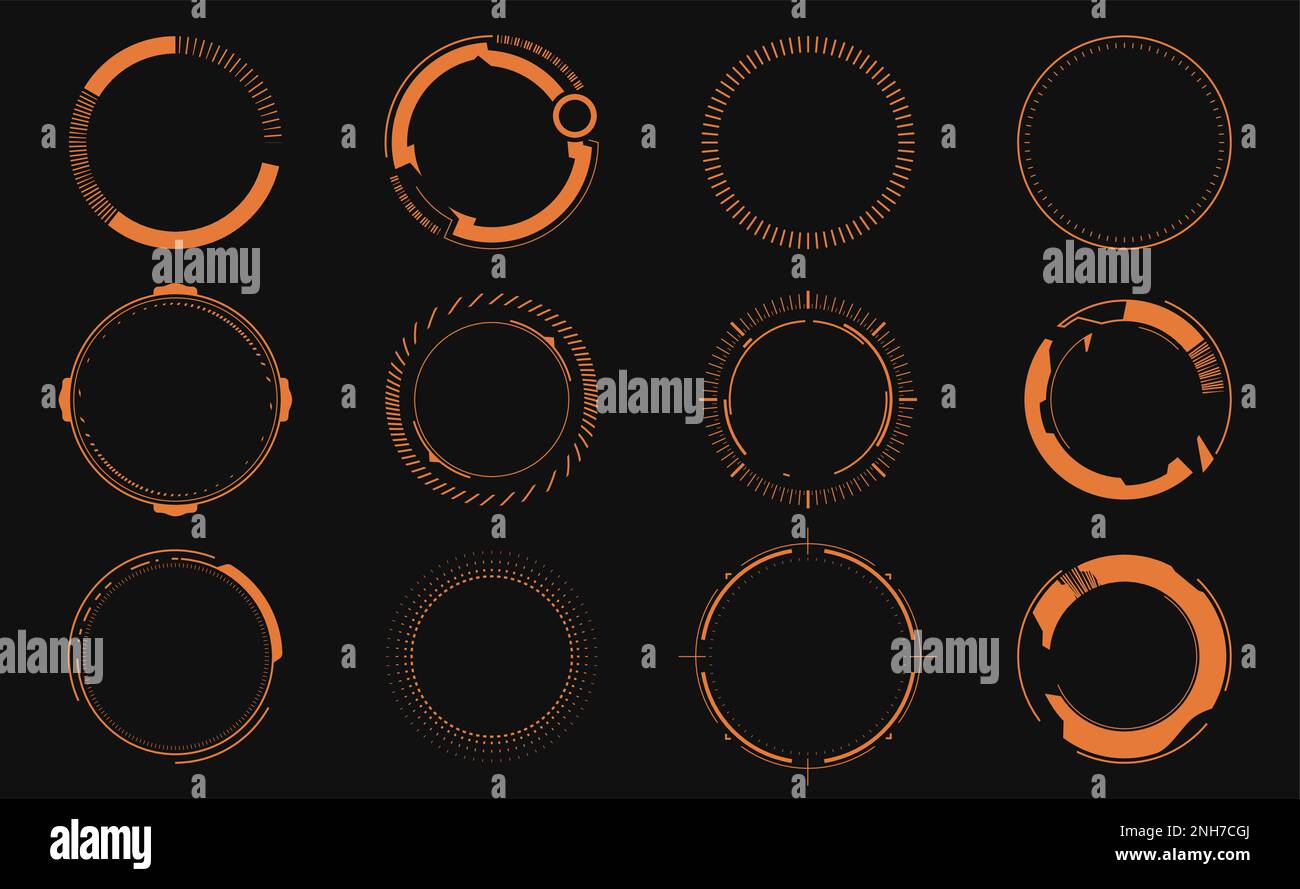 HUD vector interface elements Stock Vector Image & Art - Alamy