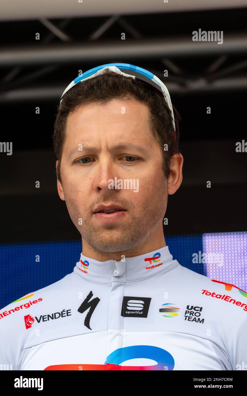 Julien Simon of team TotalEnergies seen during the presentation round ...