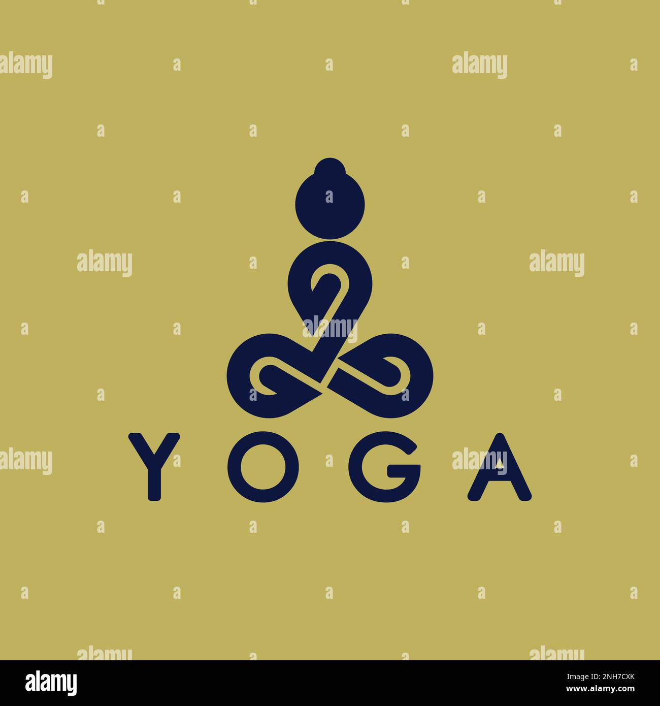 simple yoga logo icon vector design template Stock Vector Image & Art ...