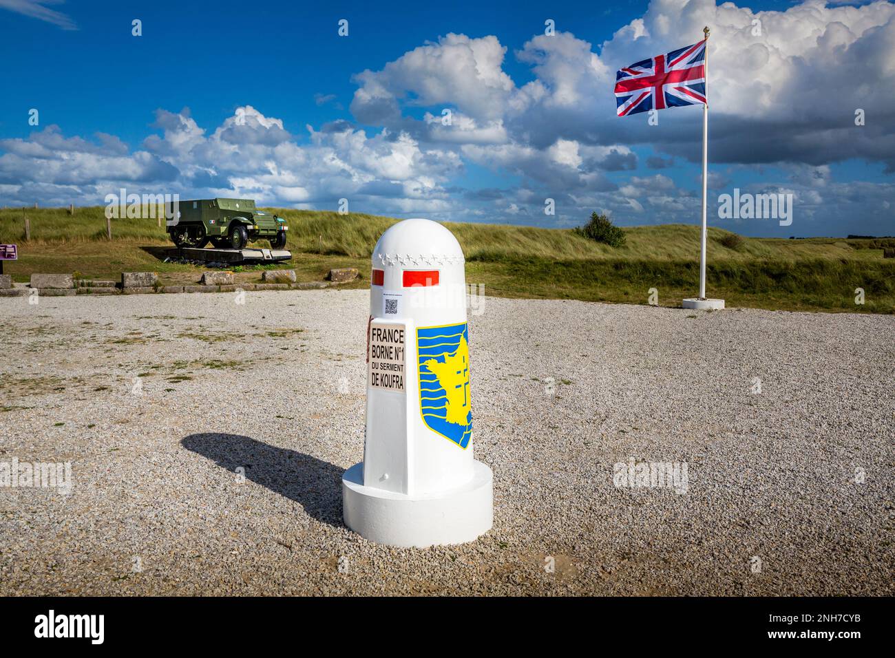 ST. MARTIN DE VARREVILLE, NORMANDY, FRANCE - SEPTEMBER Circa, 2020. D-Day WWII Monument ...