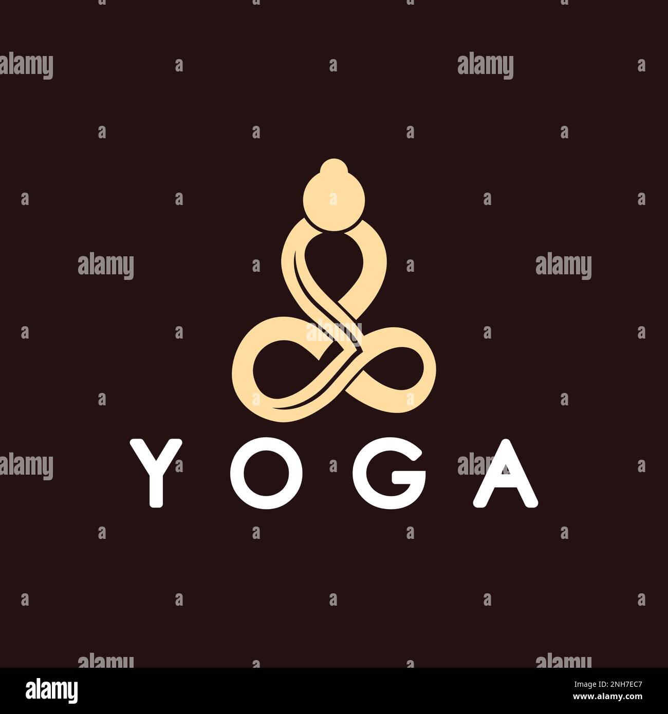 simple yoga logo icon vector design template Stock Vector Image & Art ...